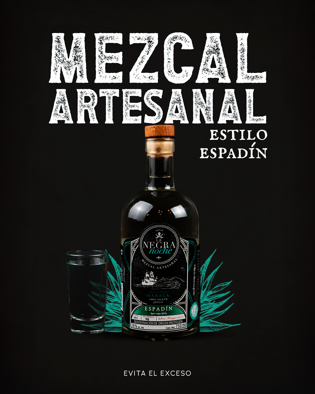Mezcal Artesanal La Negra Noche - Agave Espadín – Cervecería y ...